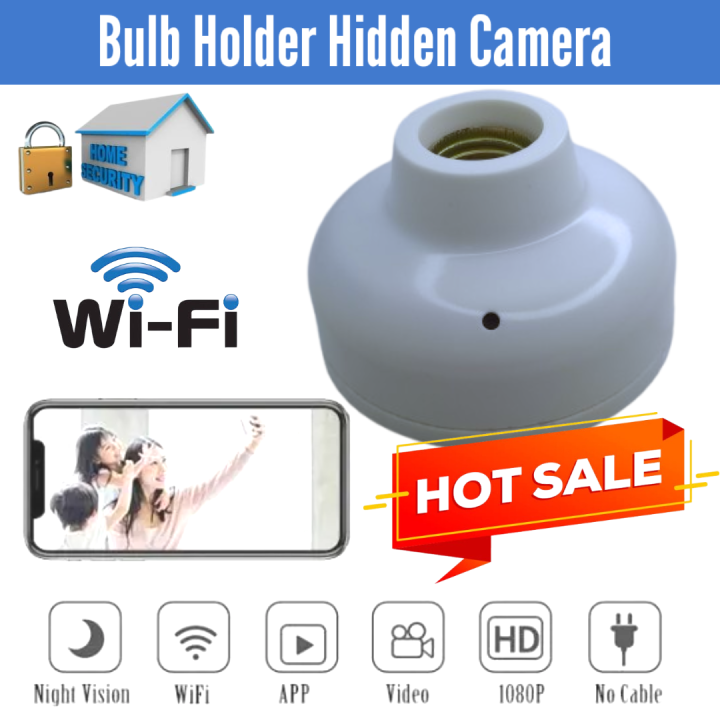 Bulb Holder Camera HD Portable Small Nanny Cam Video Voice Bulb Holder ...