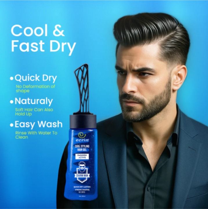 Cool Styling Hair Gel for Men Strong Hold, Long-Lasting Shine, and ...