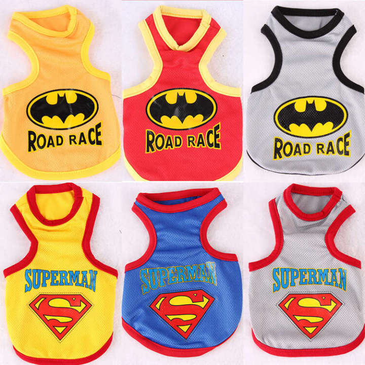 Batman Superman Vest Teddy Spring/Summer Small Dog VIP Cat Pet Clothes ...