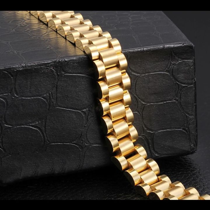 New Trendy Golden Stainless Steel Beautiful Charming Hand Chain ...