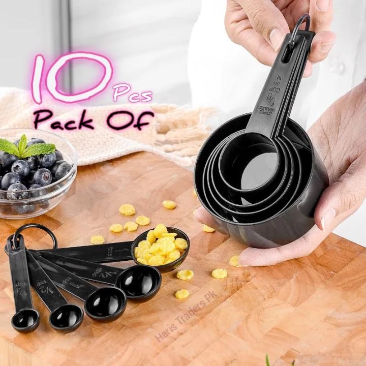 10pcs Kitchen Measuring Spoons & Cups Set – Baking Measuring Tools for ...
