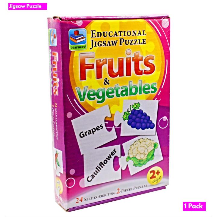Educational Jigsaw Puzzle of Fruits & Vegetables | Learning Activity ...