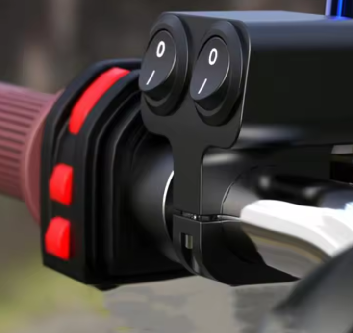 12V Motorcycle ATV/Bike Handlebar Headlight Fog Light Horn Dual Buttons ...