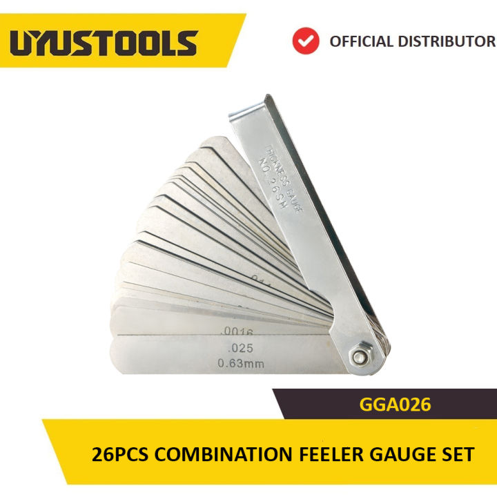 26PCS Combination Feeler Gauge Set High Precision 65Mn Steel Blades ...