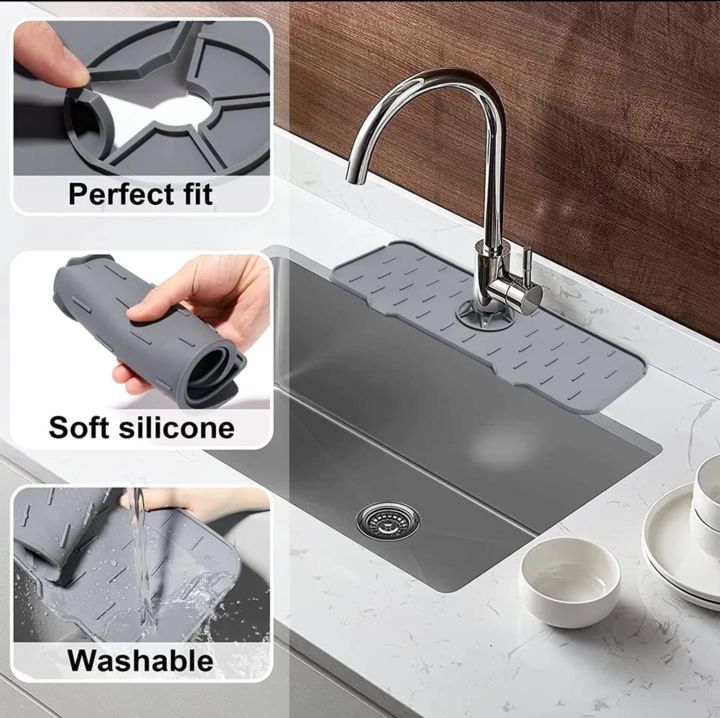 ZT - Faucet Absorbent Mat Silicon Kitchen Sink Drain Pad - 1 Piece ...
