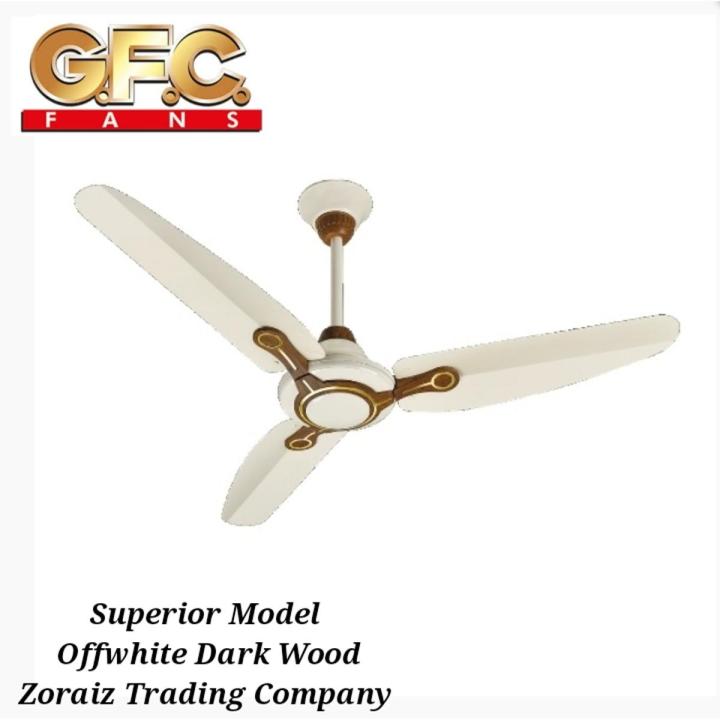 GFC Fan Ceiling 56" Superior Model Offwhite Dark Wood Pure Copper Wire | Daraz.pk