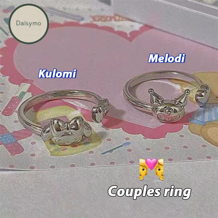 【DaisyMo】Open Cartoon Ring Valentine's Day Melody Kuromi Lucky Cute ...
