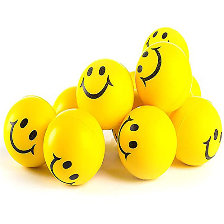 Cute Funny Yellow Emoji Smiley Face Squeeze Balls Best Birthday Return ...