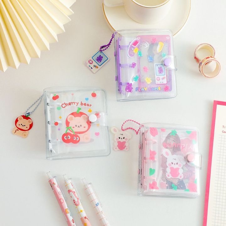 Students Kawaii Hand Book Journal Planner 3 Hole Photo Album Loose Leaf ...