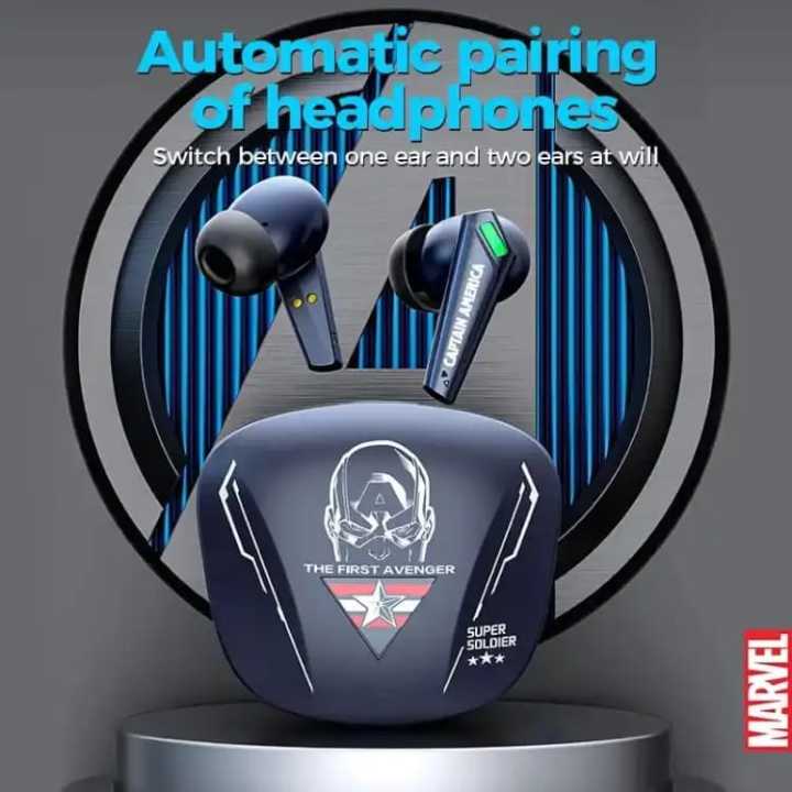 Marvel Avengers S18 Bluetooth 5.3 Wireless Gaming Earbuds HD Bass ...