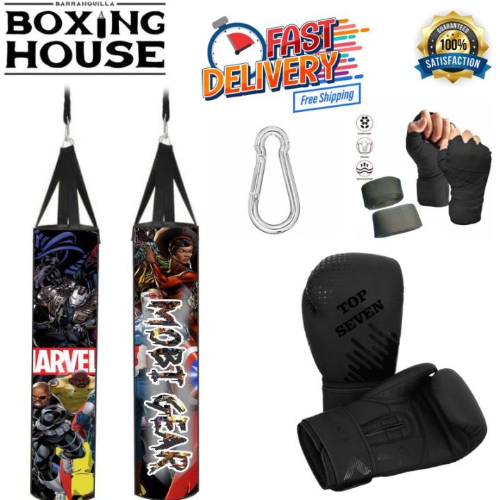 Pack of 3 boxing kit Punching bag boxing hand wraps with chain | Daraz.pk