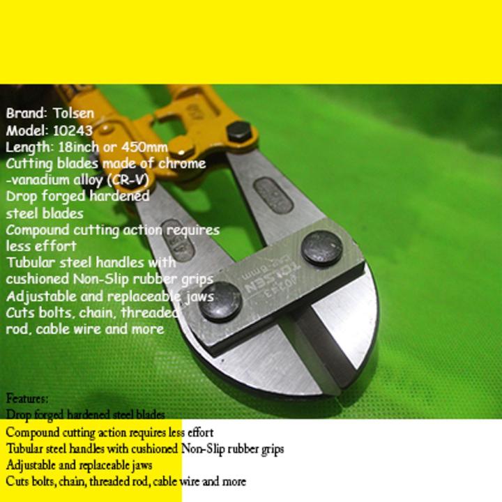 TOLSEN Bolt Cutter (18 inch 450 mm ) Heavy Duty Bolt Chain Lock Wire ...