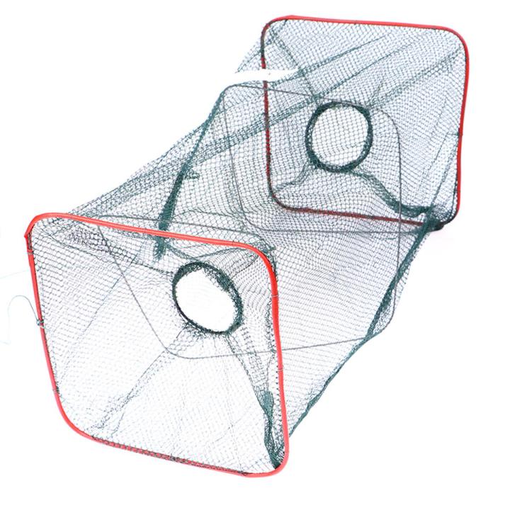 Foldable Fishing Net Dip Net Fish Cage Nylon Steel Wire Fishing Trap ...