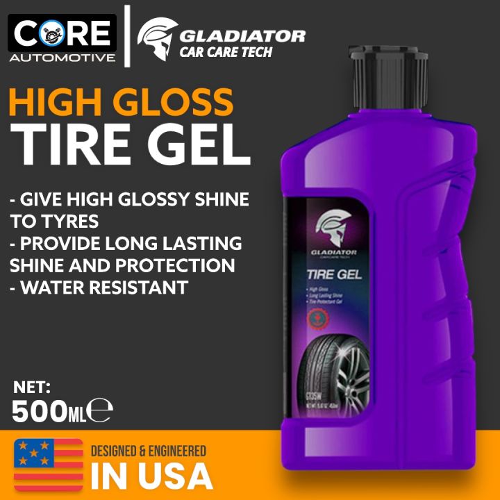 Gladiator Tyre Gel - High Gloss Tyre polish and plastic restorer | 450ml | Daraz.pk