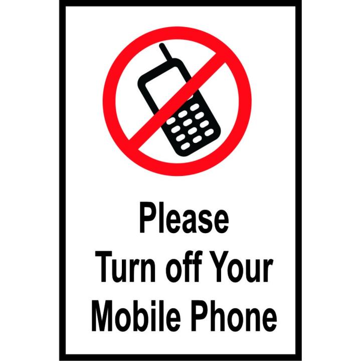 No Mobile Phone Caution Sign Safety Vinyl Stickers | Daraz.pk