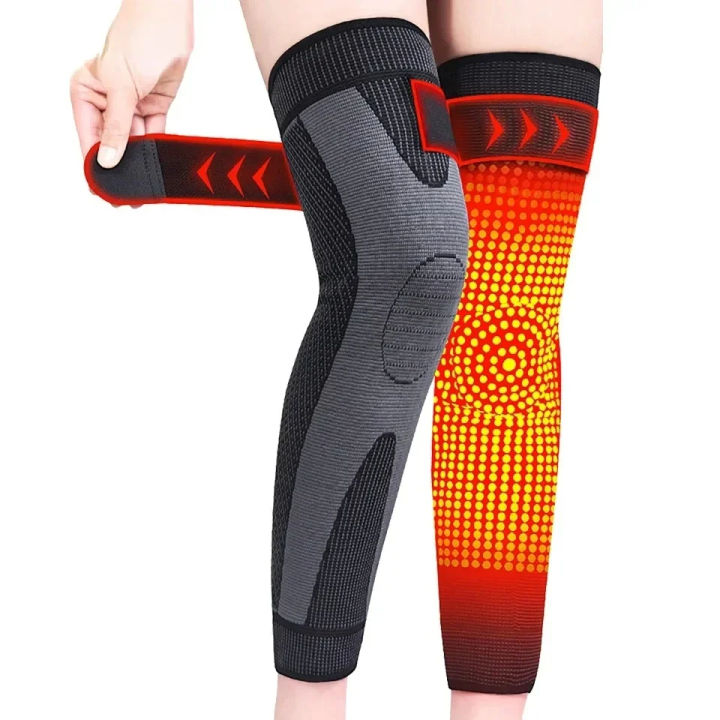 1Pair Self-heating Knee Pads Joint Pain Relief Leg Protection Long Knee ...