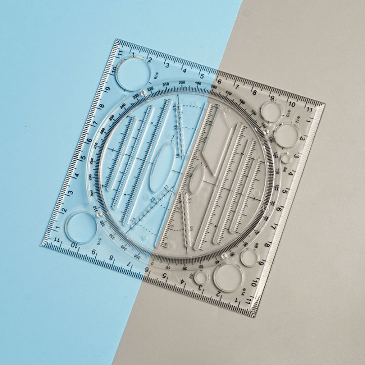 Multi-function drawing ruler triangle board students measure the ...