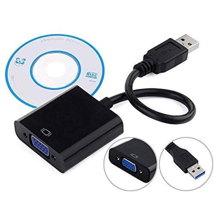 USB 3.0 to VGA Cable Adapter Video Display Converter for Desktop Laptop ...
