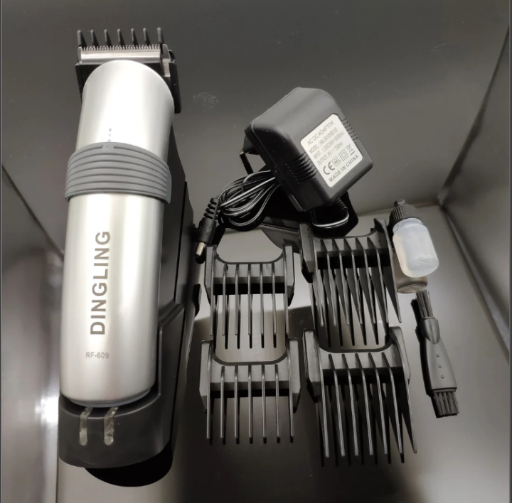 original Dingling RF-609 Rechargeable Hair Trimmer Professional With Charging Stand 8 Hours ...