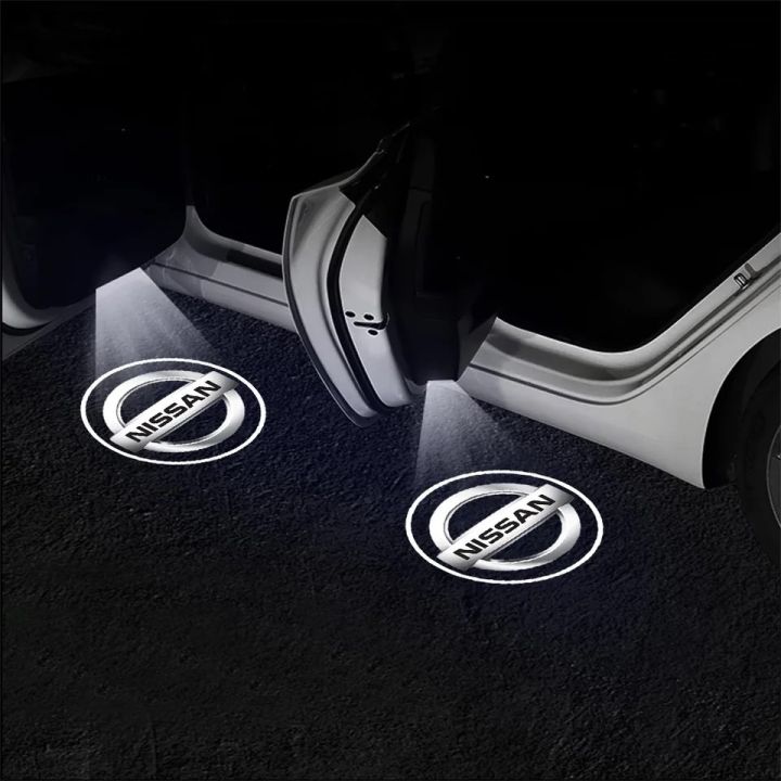 2PCS Car Door Logo Projection Lights for Nissan - LED Courtesy Ghost ...