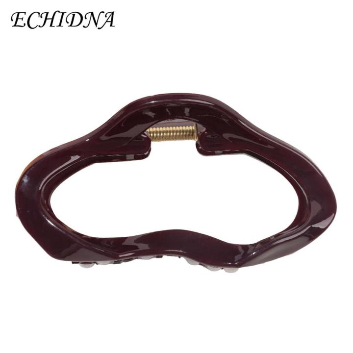 ECHIDNA Shower Hair Claw Spring Design Geometric Clouds Shape Hair Claw ...