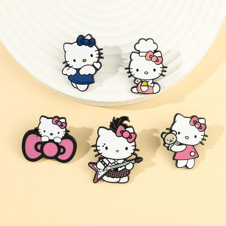 Sanrio Hello Kitty Lapel Pins For Backpacks Brooches Enamel Pin Gift