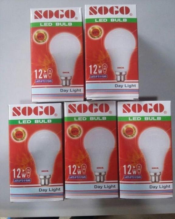 Pack Of 5 - Sogo Led Bulb - 12 Watt B-22 (Pin Base) Daylight | Daraz.pk