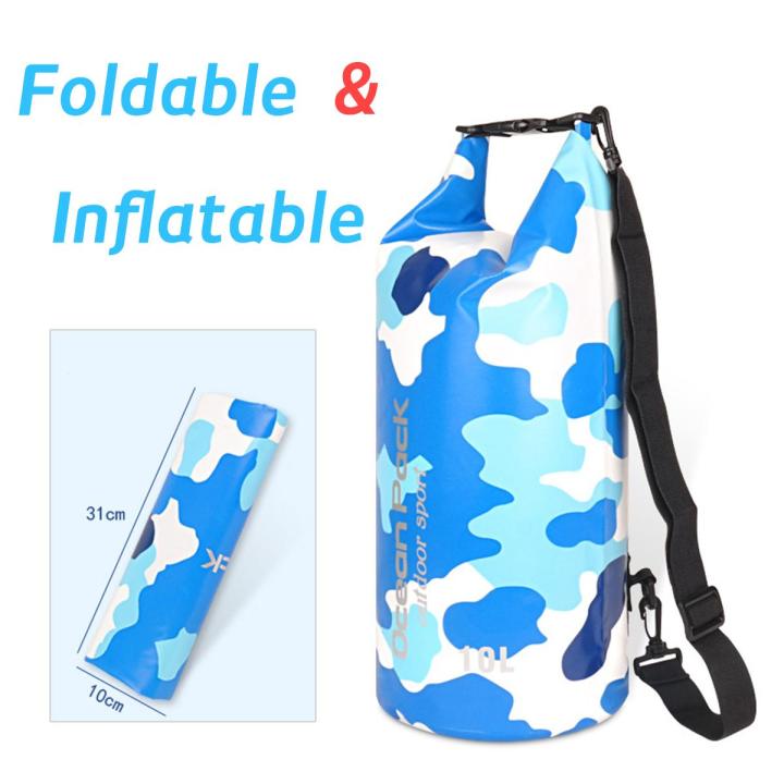 Practical 10L 500D PVC Camouflage Waterproof Dry Bags Storage Sack Bag ...
