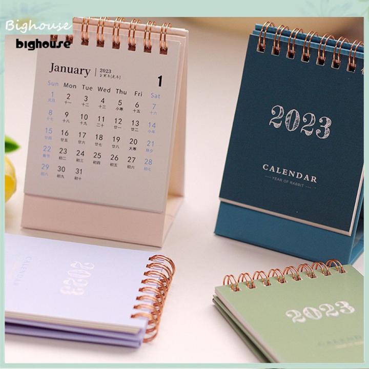 Bis Paper Desk Coil Calendar 2022-2023 Yearly Small Coil Calendar ...