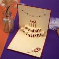Birthday Cake Pop up card with Cutting Candles Looks 3D (WITH ENVELOP ...