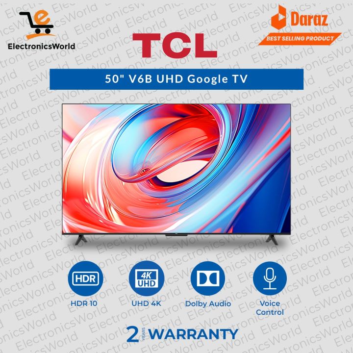 TCL LED UHD 50" Smart TV | Model 50V6B UHD Google TV | 4K ULTRA HD ...