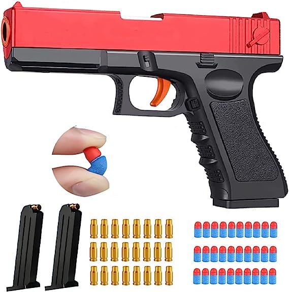 Air Soft Gun Bullet Shell and Foam Bullets for Glock and Toy Gun | Soft ...