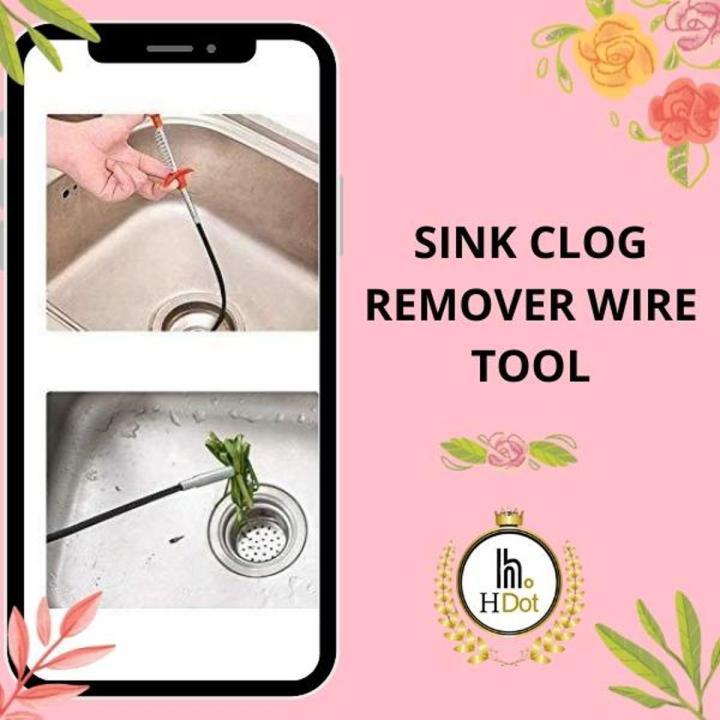 Metal Flexible Wire 90CM Brush Hand Sink Cleaning Hook Sewer Dredging Device Snake Drain Cleaner ...