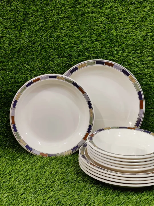 Multi Colourfull Melamine Plates in High Double Glazed Material | Daraz.pk