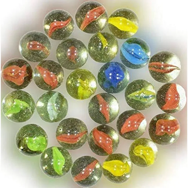 100 Pcs Playing Multicolor Pearl Banty / Kanchy / Marble Ball for kids ...