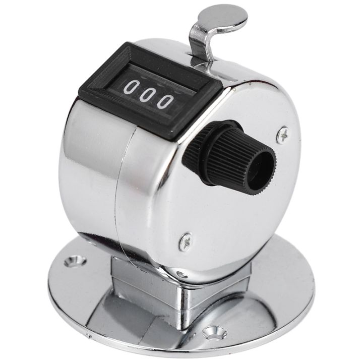 Round Base 4 Digit Manual Hand Tally Mechanical Palm Click Counter ...