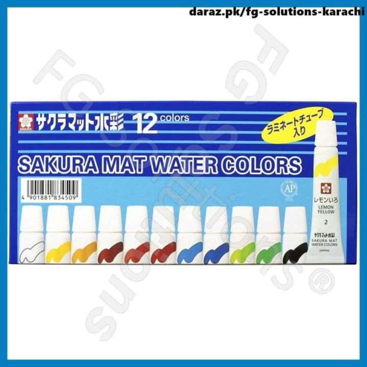 Sakura Mat Water Color Paints 5ml each 12 Colors Tubes | Daraz.pk
