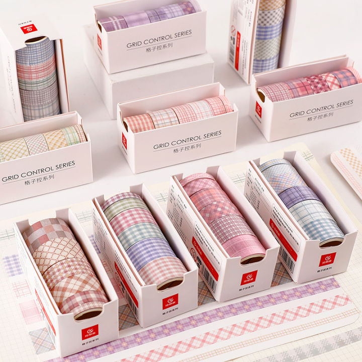 RHS Online 6 Rolls/Set Washi Tape Lattice Decorative Masking Tapes ...