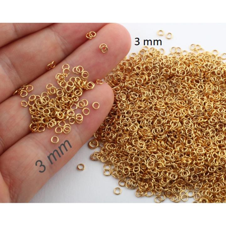 JumpRings 150 Pieces | 3mm | 4mm | 5mm | 6mm | 7mm | Golden Silver Findings Jump Rings for DIY ...