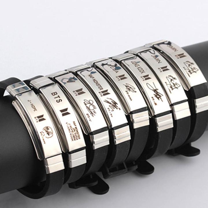Kpop BTS Bangtan Boys Signature Bracelet SUGA JIMIN V Fans Gift with ...