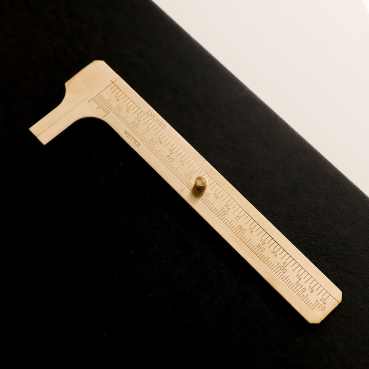 Mini Brass Caliper Pure Copper Vernier Ruler Double Scale Measuring ...