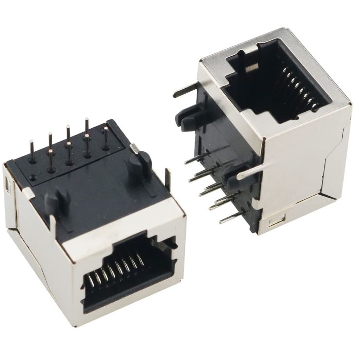 Led RJ45 socket 56 8P8C PCB network Female connector port EMI Modular ...
