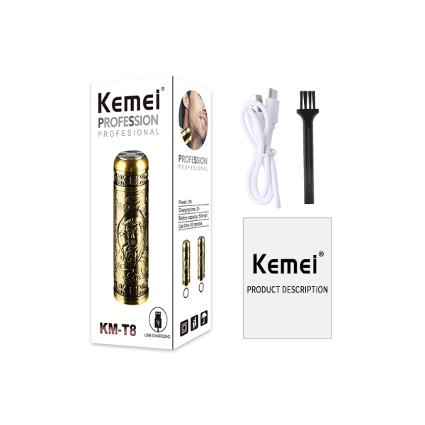 Kemei T8 Mini Electric Shaver Men Vintage Buddha Head Rotary Beard ...