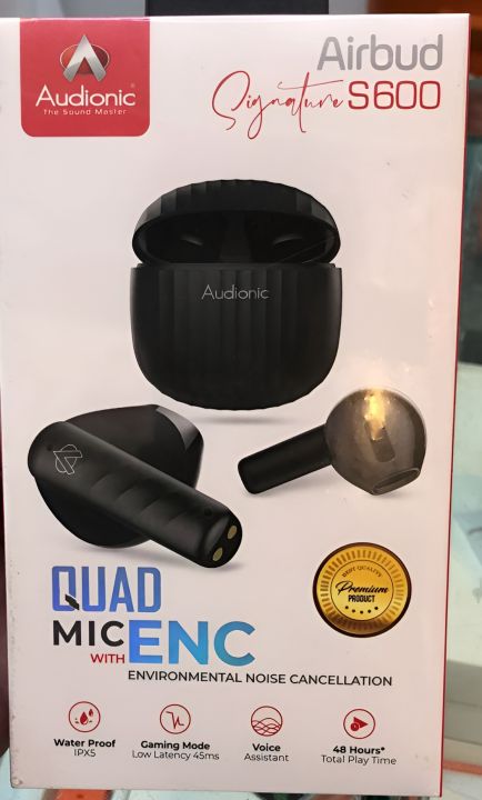 Audionic Airbuds Signature S600 Quad MIC With ENC | Daraz.pk