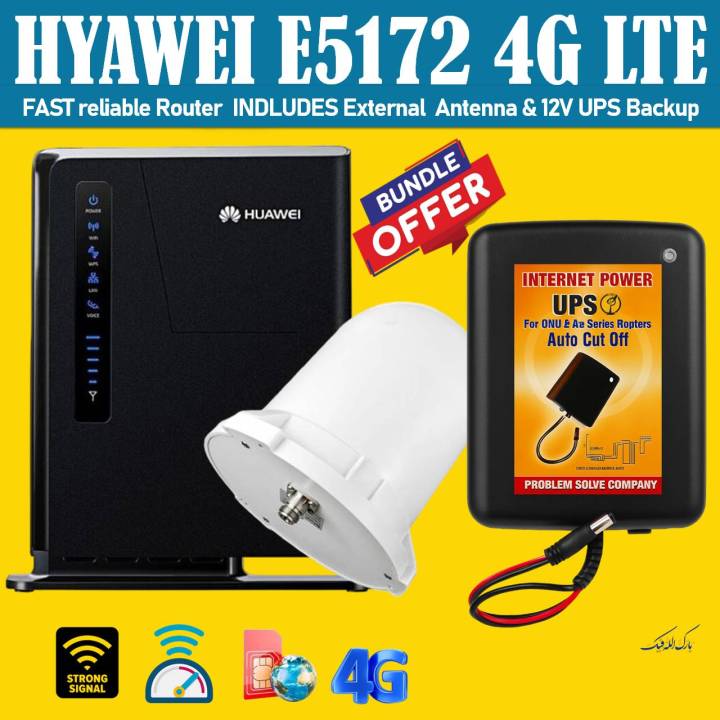 Huawei E5172 4G LTE WiFi Router Bundle – Router with Globe Signal ...