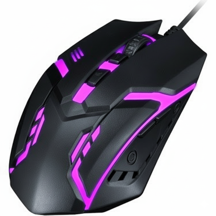 RGB MOUSE WITH EXTRA BUTTON ON SIDE | RGB WIRED MULTI COLOR GAMING ...