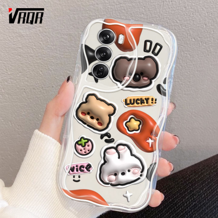 VRQR Wave Edge Phone Case for OPPO Reno 12 Pro 12F 13F Case Cartoon ...