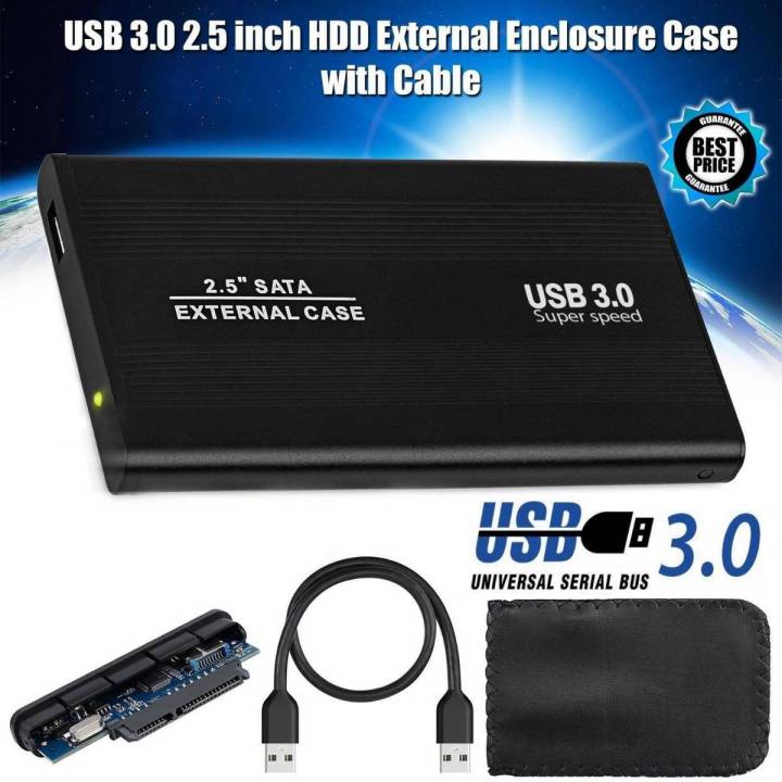 USB2.0 CADDY 2.5 SATA Hard Drive Enclosure HDD/SSD External Case For ...
