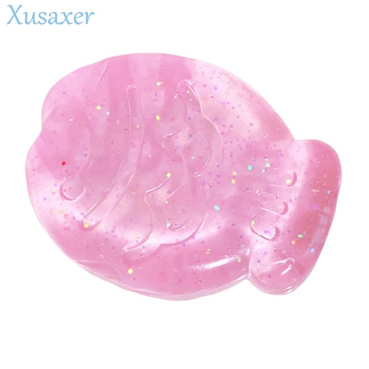 Xusaxer Fish Sensory Toy Glitter Sea Bream Stress Relief Toy Soft Tpr ...