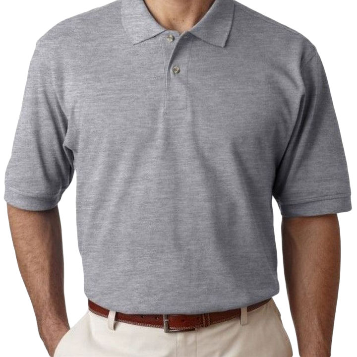 Heather Grey Half Sleeve Polo Tshirt XS to 10XL | Daraz.pk